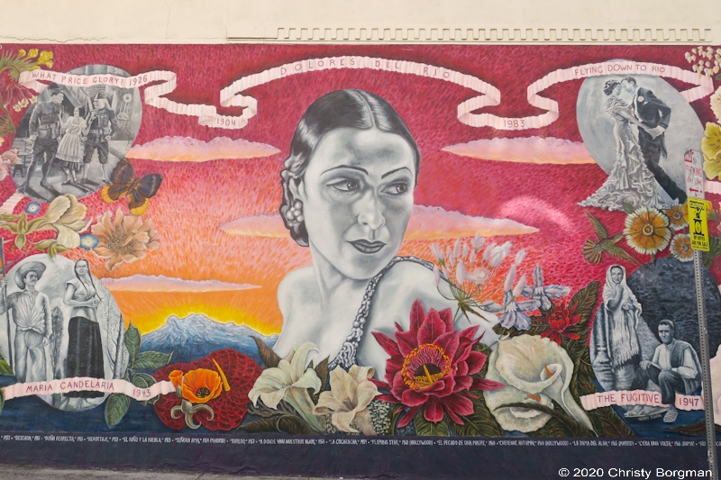 April 21, 2020 Dolores Del Rio mural by Alfredo de Batuc in Hollywood ...