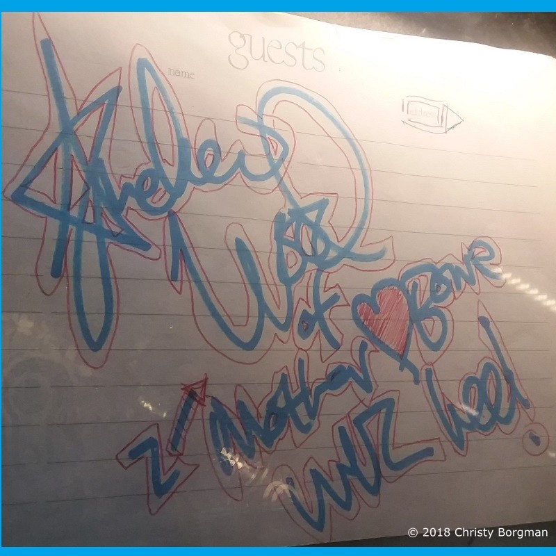 August 9, 2018 Andrew Wood signature at London Bridge Studio in ...